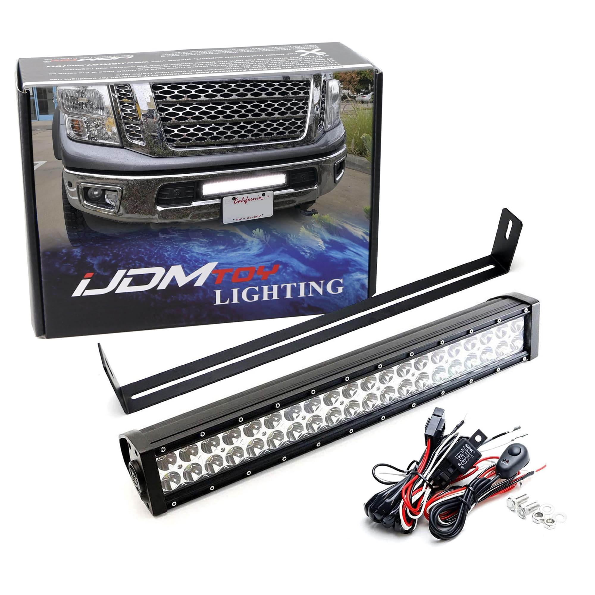 Lower Grille 20-Inch LED Light Bar For 2017-up Nissan Titan & Titan XD ...