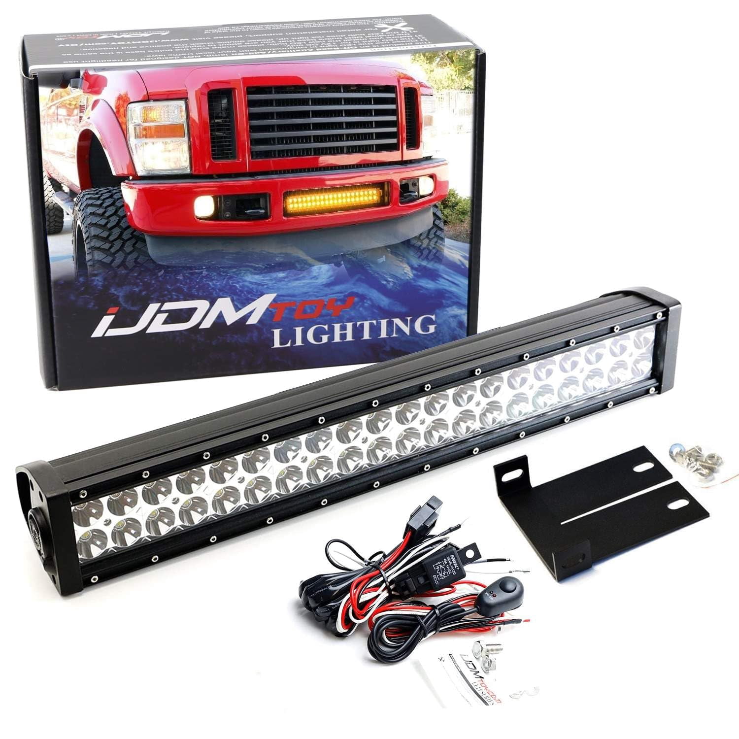 Lower Grille Mount 20-Inch Dual Color LED Light Bar For 2008-10 Ford ...