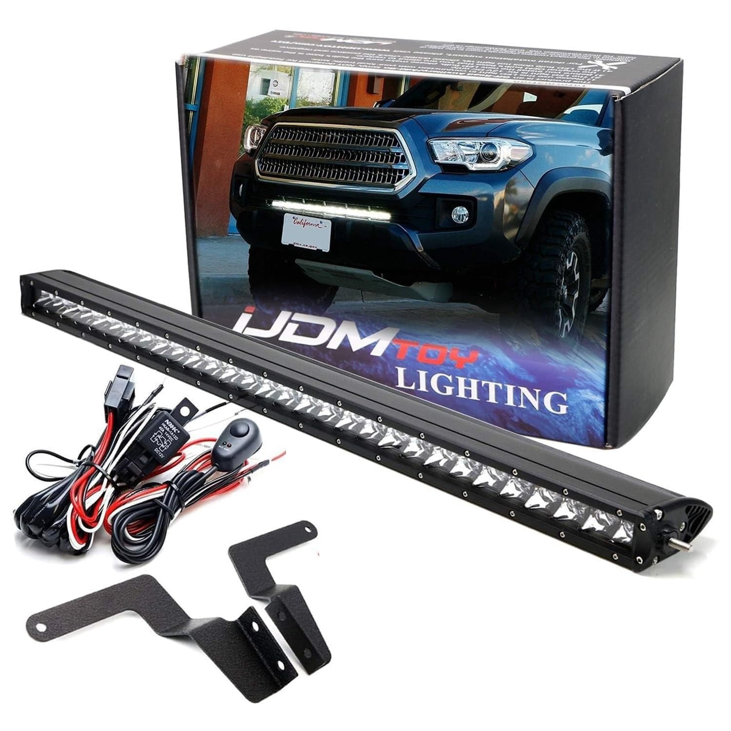 Lower Grille Mount 30-Inch LED Light Bar For 2016-23 Toyota Tacoma ...