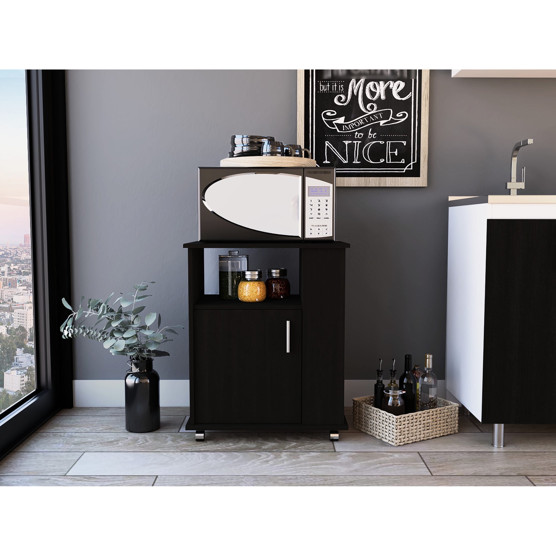 Lower Microwave Cabinet Kit | Single Door | Particle Board Main ...