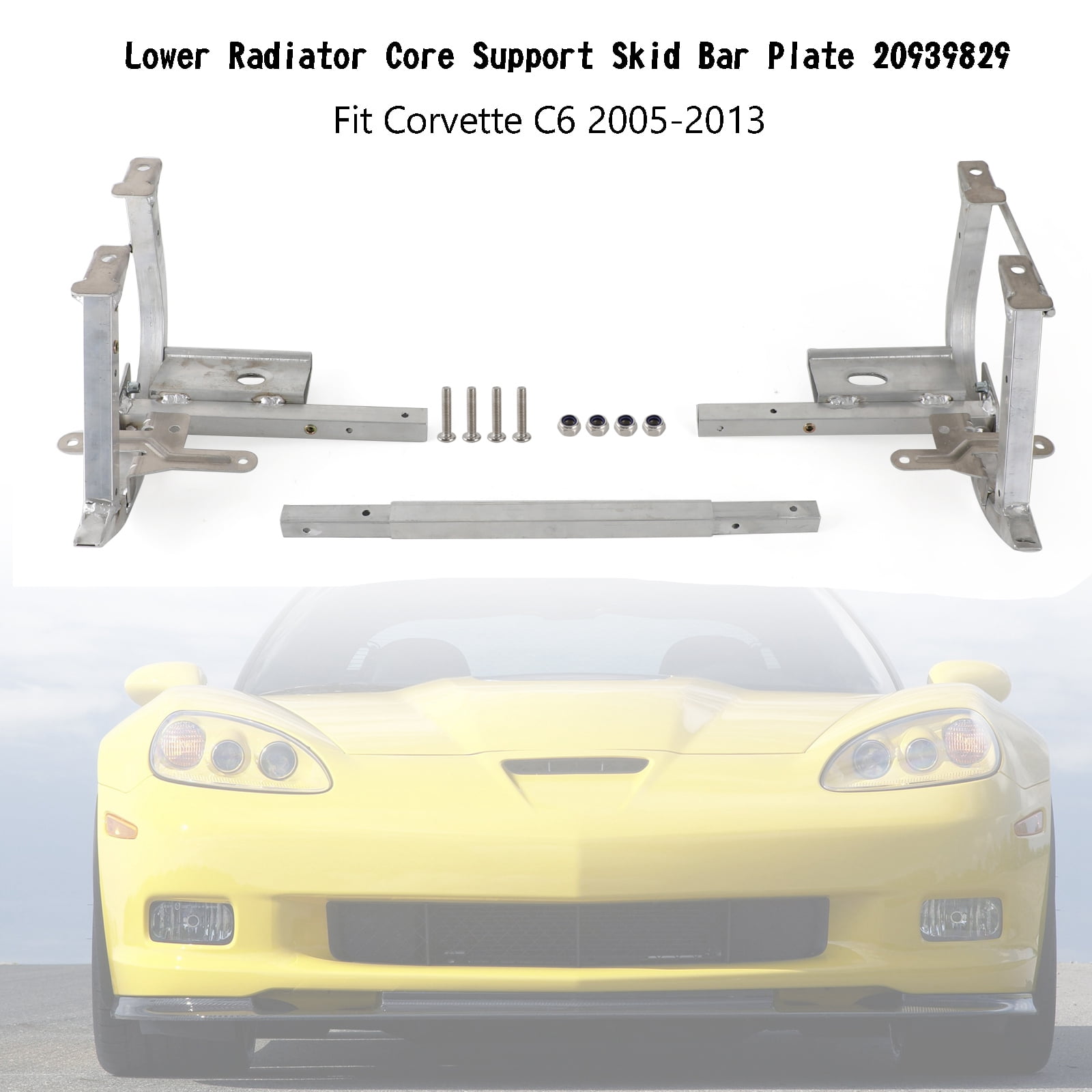 Lower Radiator Core Support Skid Bar Plate 20939829 Fit for Corvette C6 ...