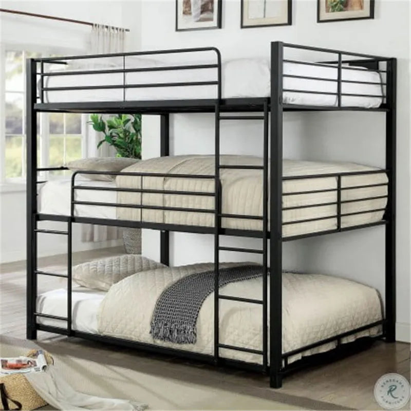 Lower Three-Layer Bed Upper and Lower Bunk Children Student Bunk Bed ...
