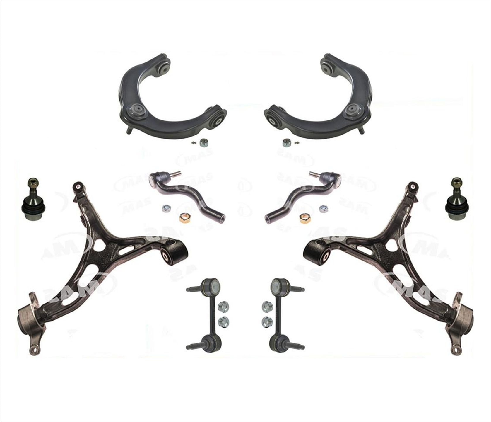Lower & Upper Control Arms with Ball Joints 10 PCs 11-15 Grand Cherokee ...