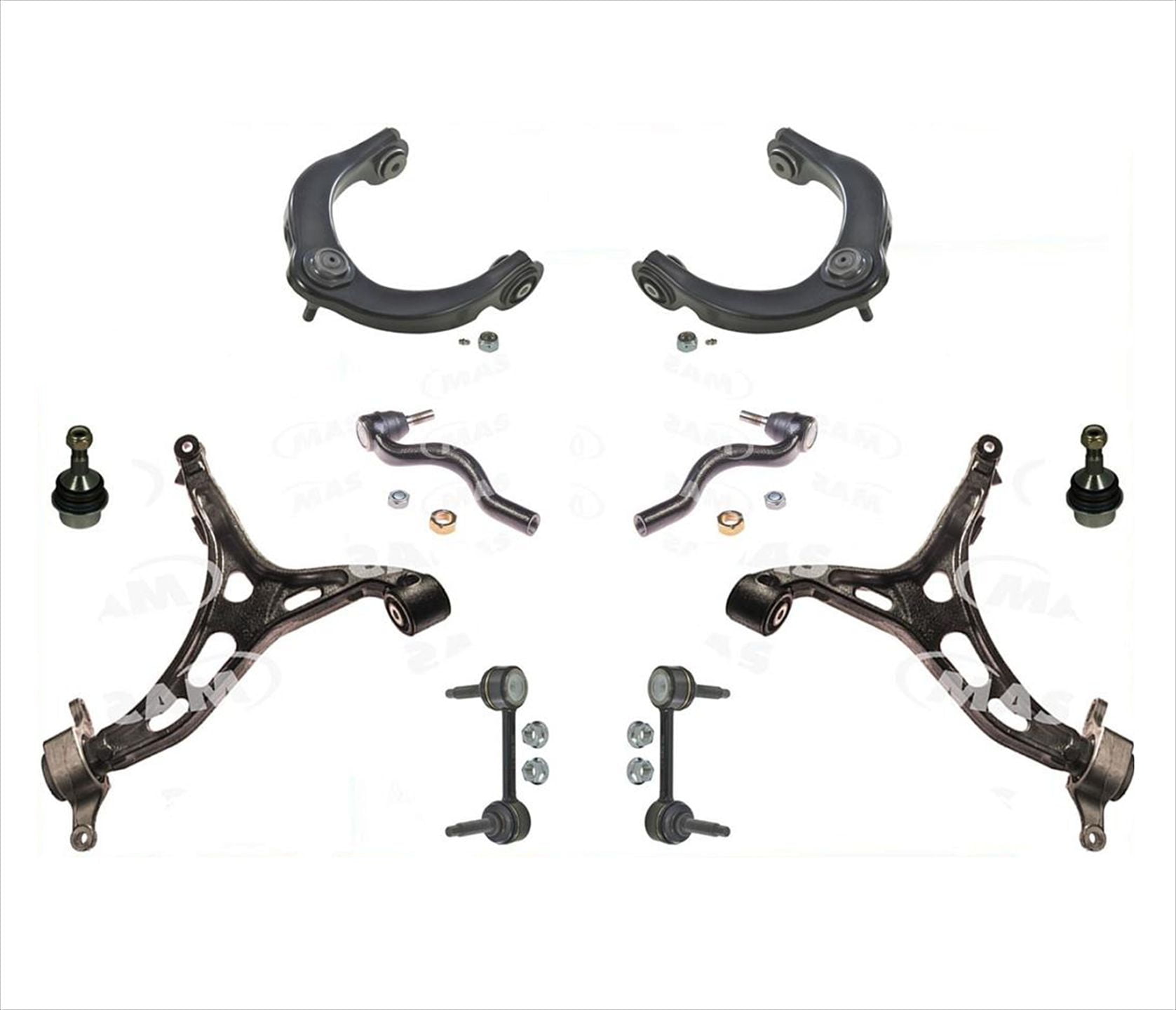Lower & Upper Control Arms with Ball Joints 10 PCs 11-15 Grand Cherokee ...