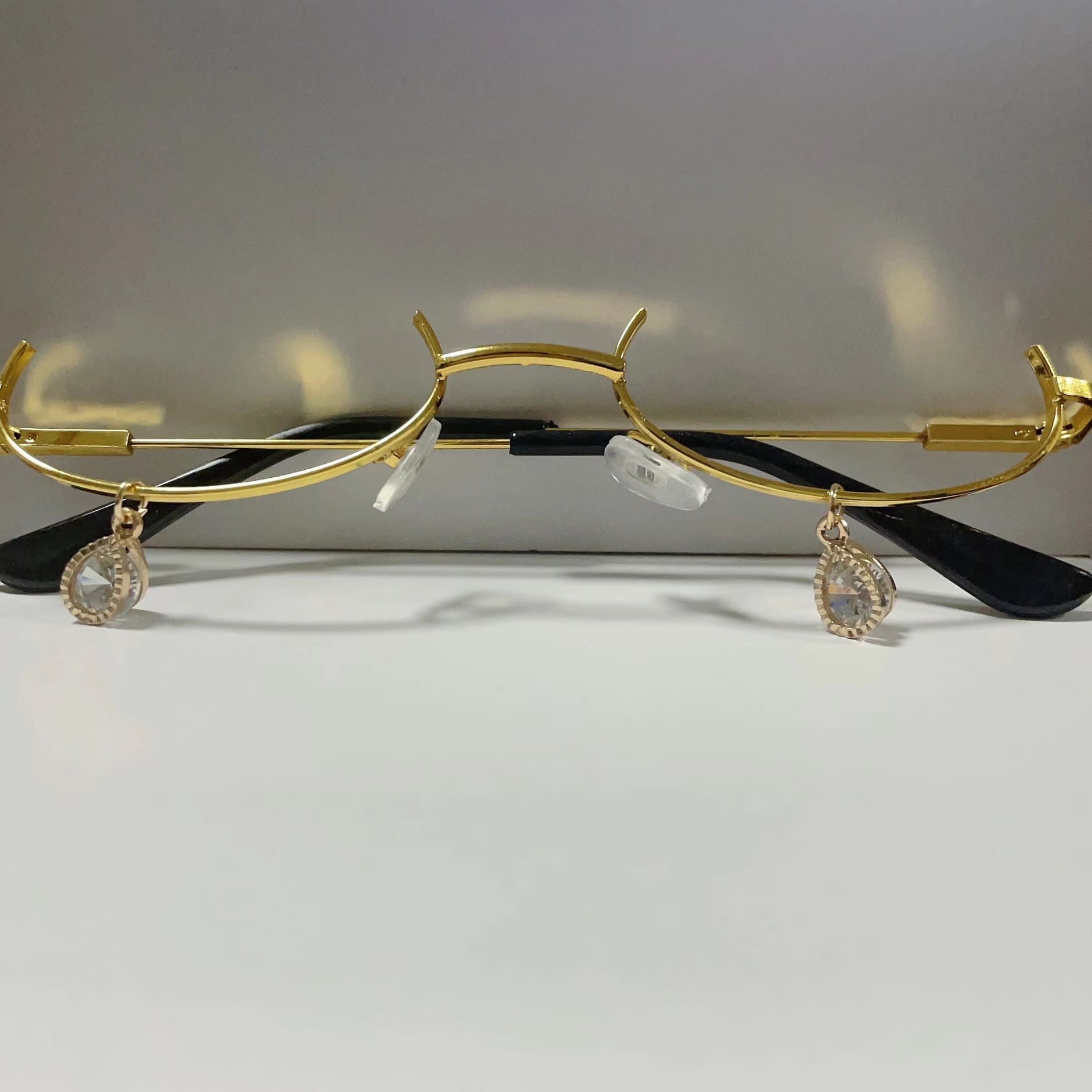 Lower frame glasses, artistic soft girl decorative glasses, retro ...