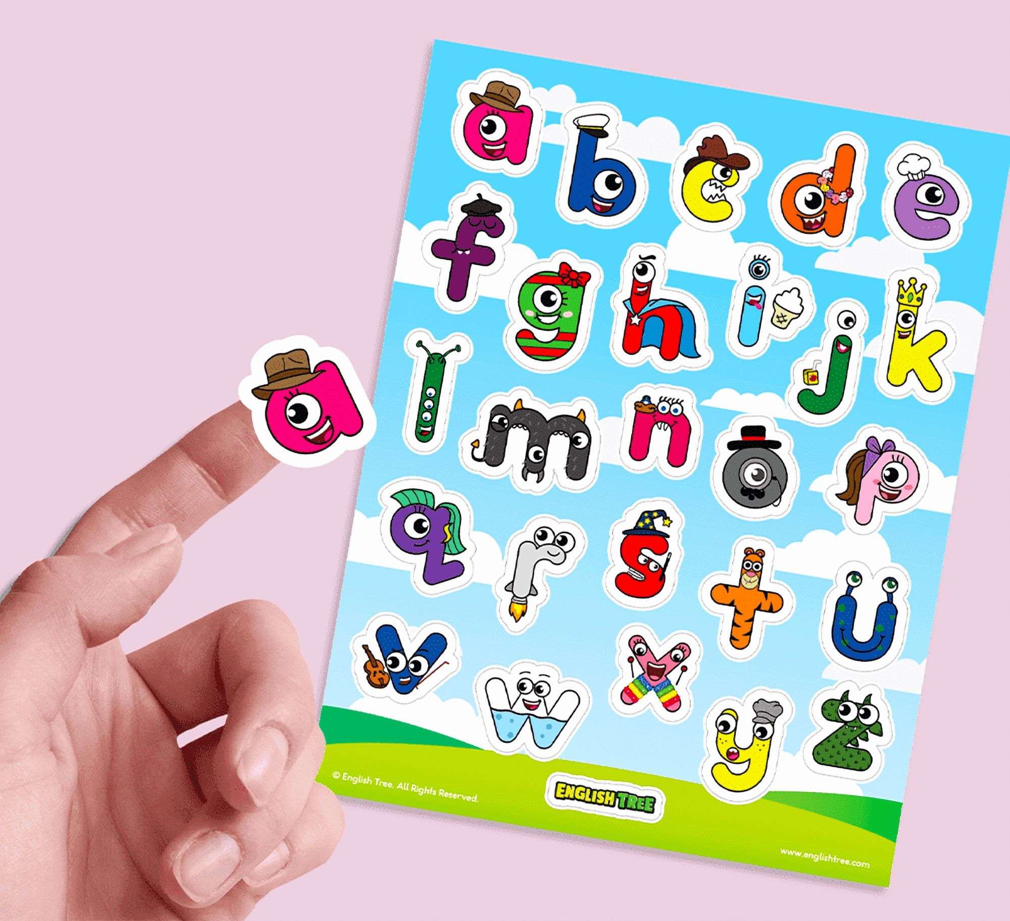 Lowercase Alphabet Letter Stickers - Premium Lowercase Vinyl Stickers ...