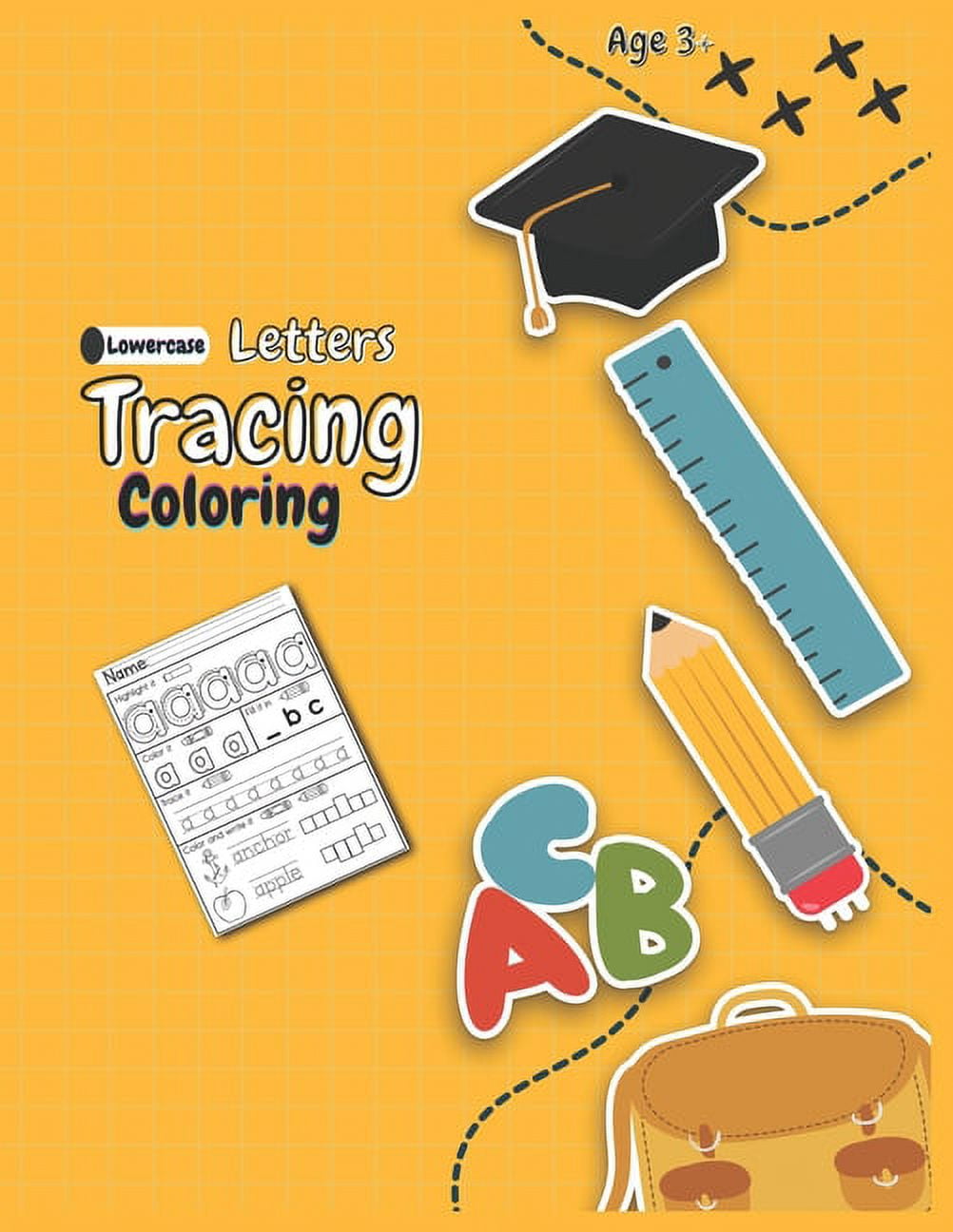Lowercase Letters Tracing Coloring Book: Pre K, Kindergarten and Kids ...