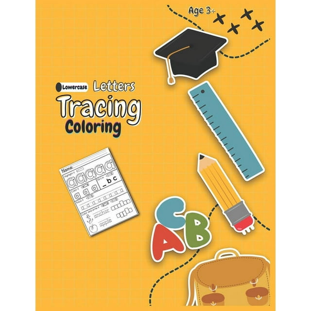 Lowercase Letters Tracing Coloring Book: Pre K, Kindergarten and Kids ...