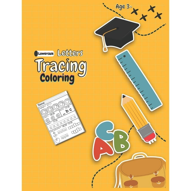 Lowercase Letters Tracing Coloring Book: Pre K, Kindergarten and Kids ...