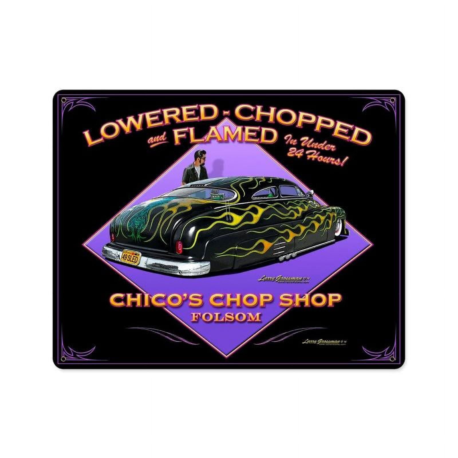 Lowered Chopped & Flamed Vintage Sign “Made in the USA with heavy gauge ...