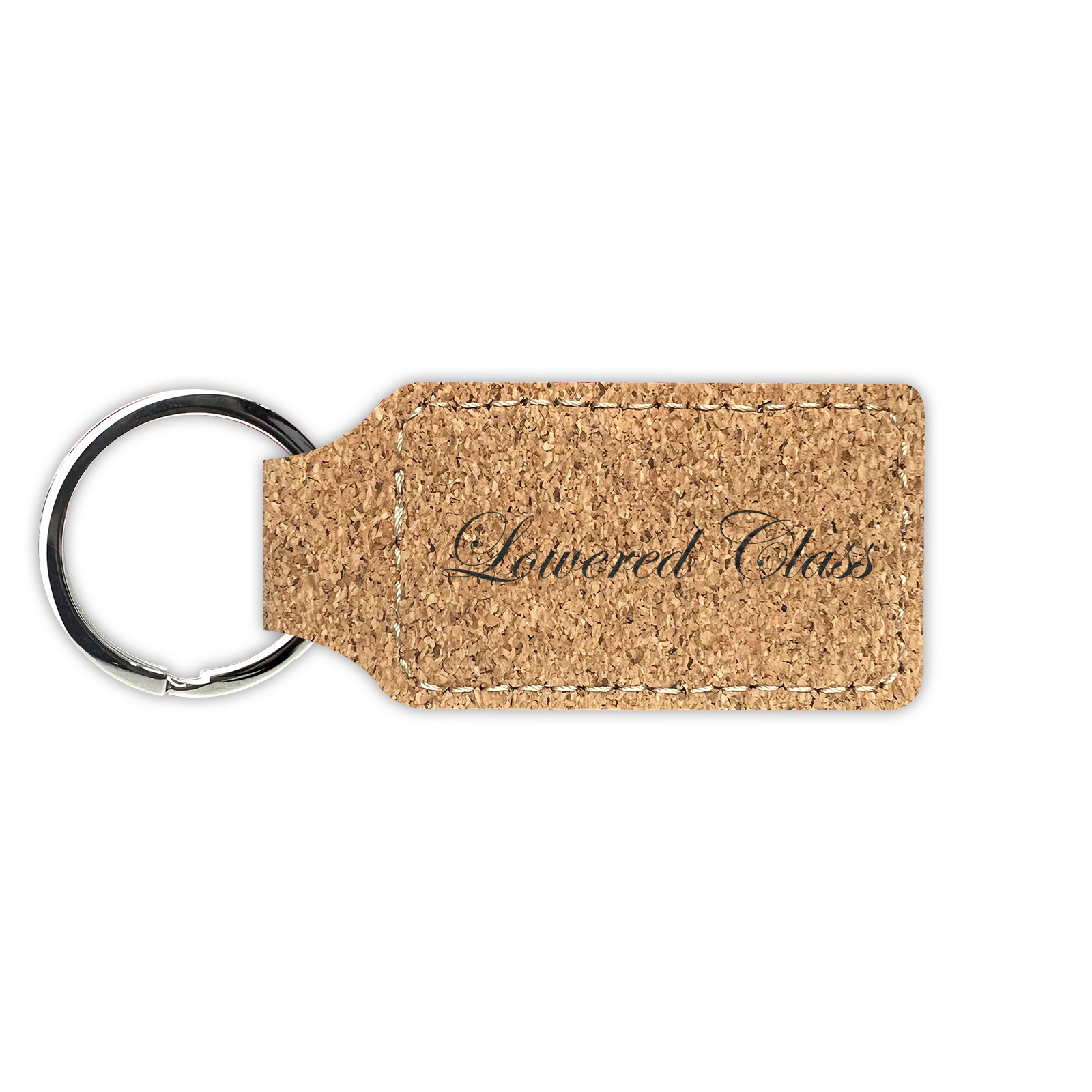 Lowered Class Keychain Leatherette Rectangle - Laser Engraved - Many Colors - Key Chain Ring ...
