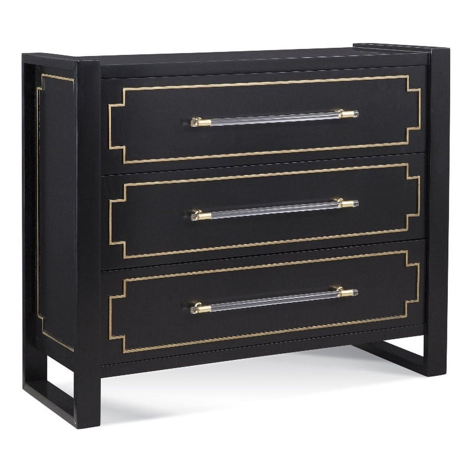 Lowery Hall Chest in Black Wood - Walmart.com