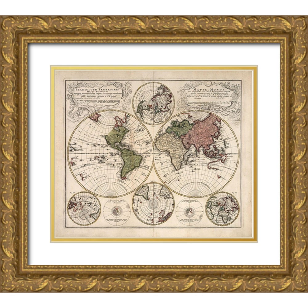 Lowitz, G.M. 30x26 Gold Ornate Wood Framed with Double Matting Museum ...