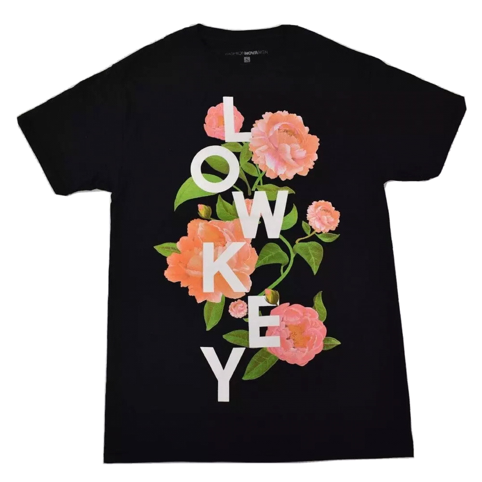 Lowkey Floral Graphic Print Men's Short Sleeve T-Shirt (Large ...