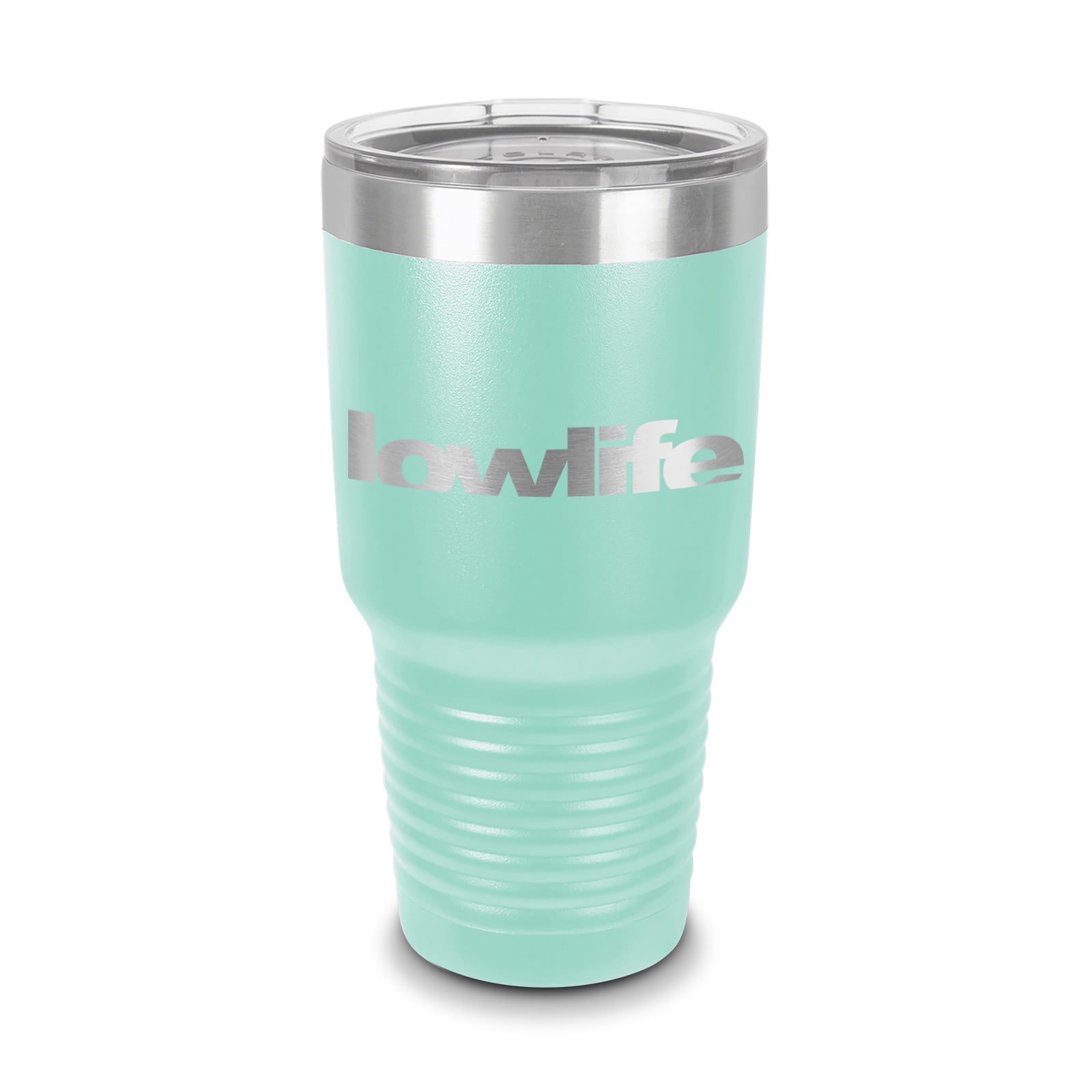 Lowlife Tumbler 30 oz - Laser Engraved w/ Clear Lid - Stainless Steel ...