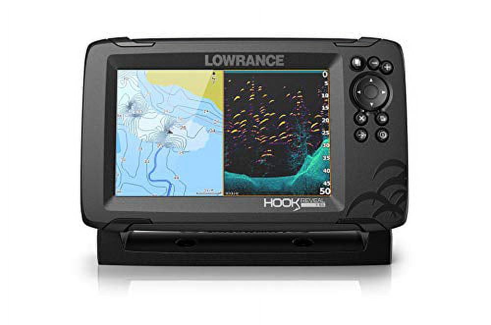 Lowrance Hook Reveal 5 Fish finder Splitshot with Down scan Imaging ...