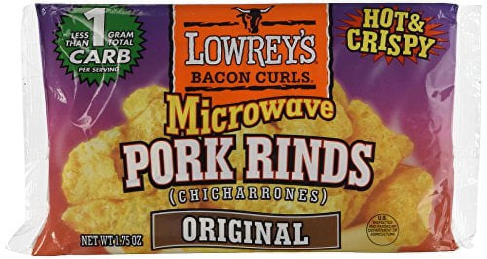 Lowrey's Bacon Curls Microwave Pork Rinds (Chicharrones), Original, 1. ...