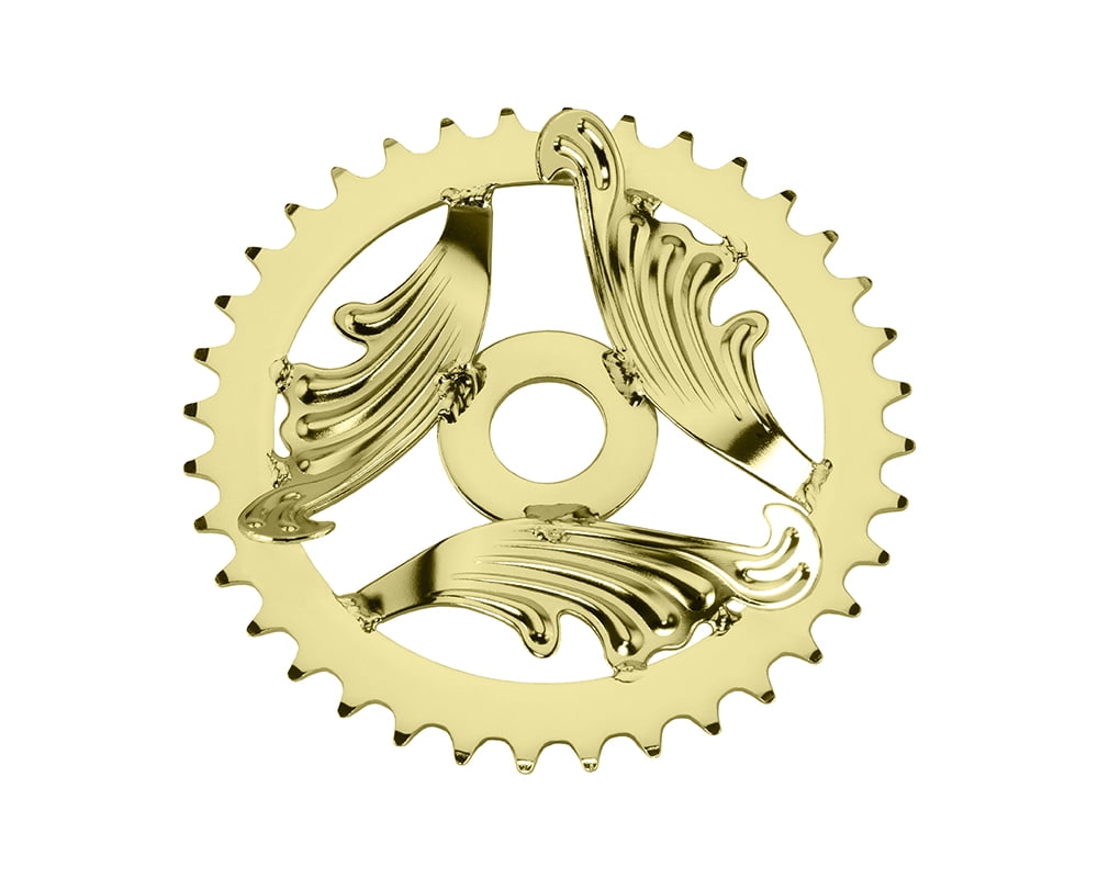 Lowrider 3D/Wing Steel Chainring 1/2 X 1/8 36t Gold. - Walmart.com