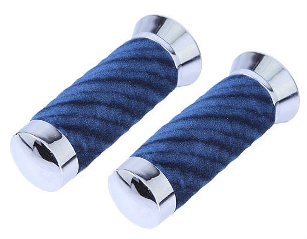 Lowrider Blue Custom Swirl Velour Grips for Bike Handle Bars, Bicycle ...