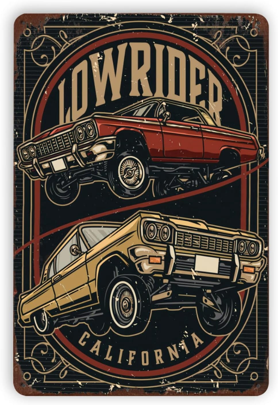 Lowrider California Metal Signs Vintage Wall Decor for Home Homies Bar ...