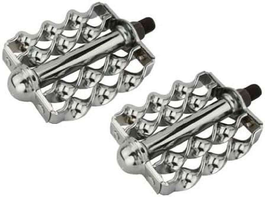Lowrider Double Flat Twisted Pedals Chrome. Bike Pedals, Bicycle Pedal ...