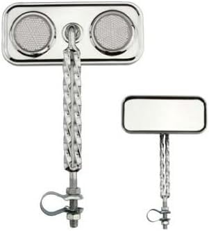Lowrider Double Twisted Mirror Chrome Clear Reflectors. Bike Mirror ...