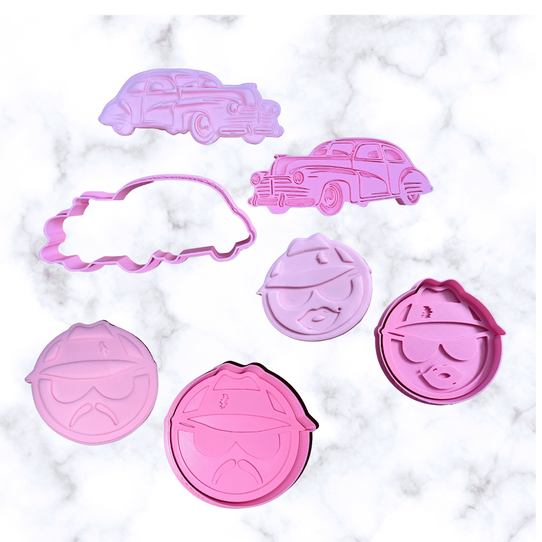 Lowrider Face and Bomb Car Cookie cutter and Stamp - Walmart.com
