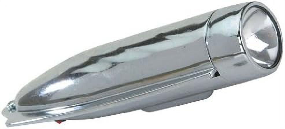 Lowrider Front Bullet Light Chrome. Bike Light, Bicycle Light, Beach Cruiser, Chopper, Limo ...
