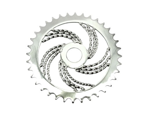 Lowrider Triple Twisted Chainring 36t 1/2 X 1/8 Chrome. for bikes, for ...