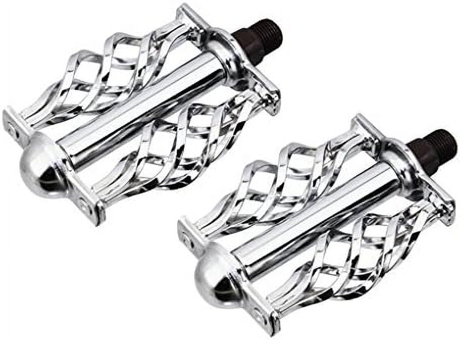 Lowrider Twisted Pedals W/Cage 9/16" Chrome. - Walmart.com