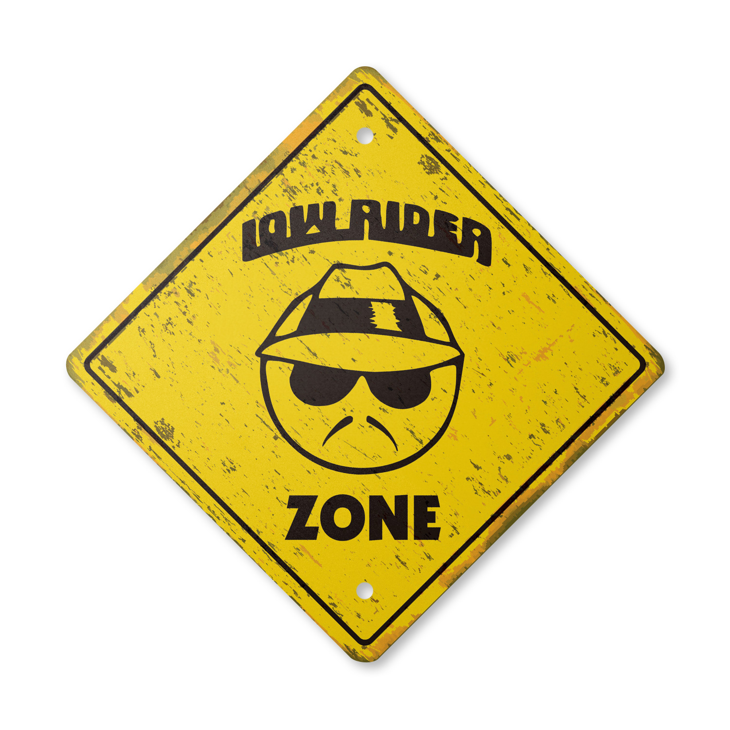 Lowrider Vintage Crossing Sign Zone Xing | Indoor/Outdoor Plastic | 20 ...