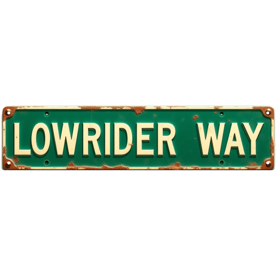 Lowrider Way Tin Sign - 16x4 Inch - Ideal for Garage, Car Show, Man ...