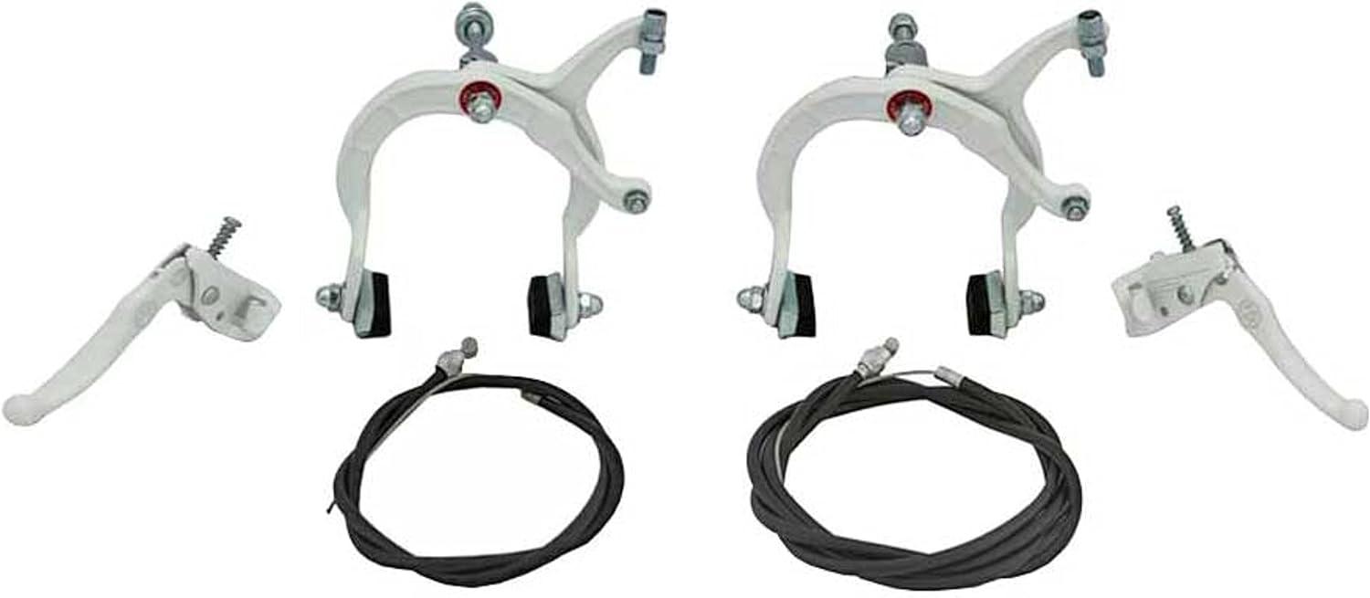 Lowrider White Alloy Bike Mx Brake Set. Front and Rear Bicycle Brake ...