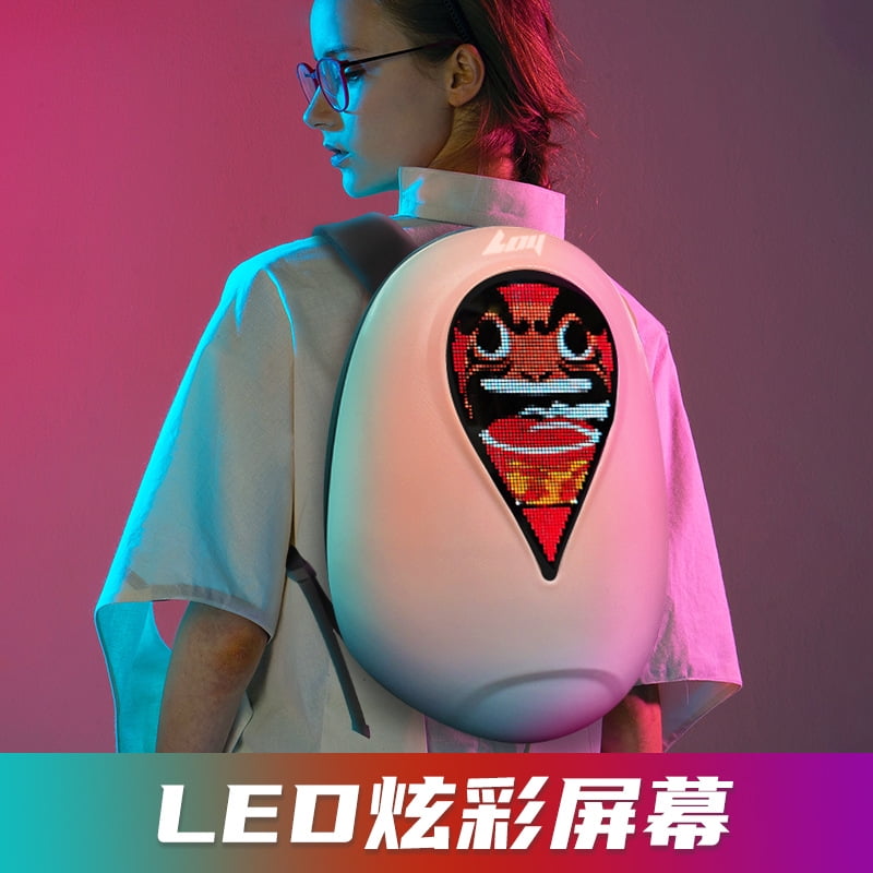 Loy LED Light - up Backpack, DIY Animation, Hard Shell Waterproof ...