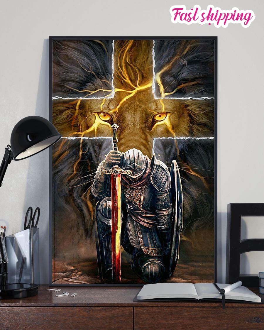 Loyal Warrior And Lion Poster Wall Art Vertical 11 x 17 Inch Poster ...