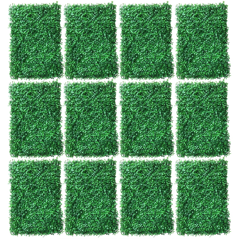 Loyalheartdy 12Pcs Artificial Plant Wall Boxwood Wall Hedge Landscaping ...