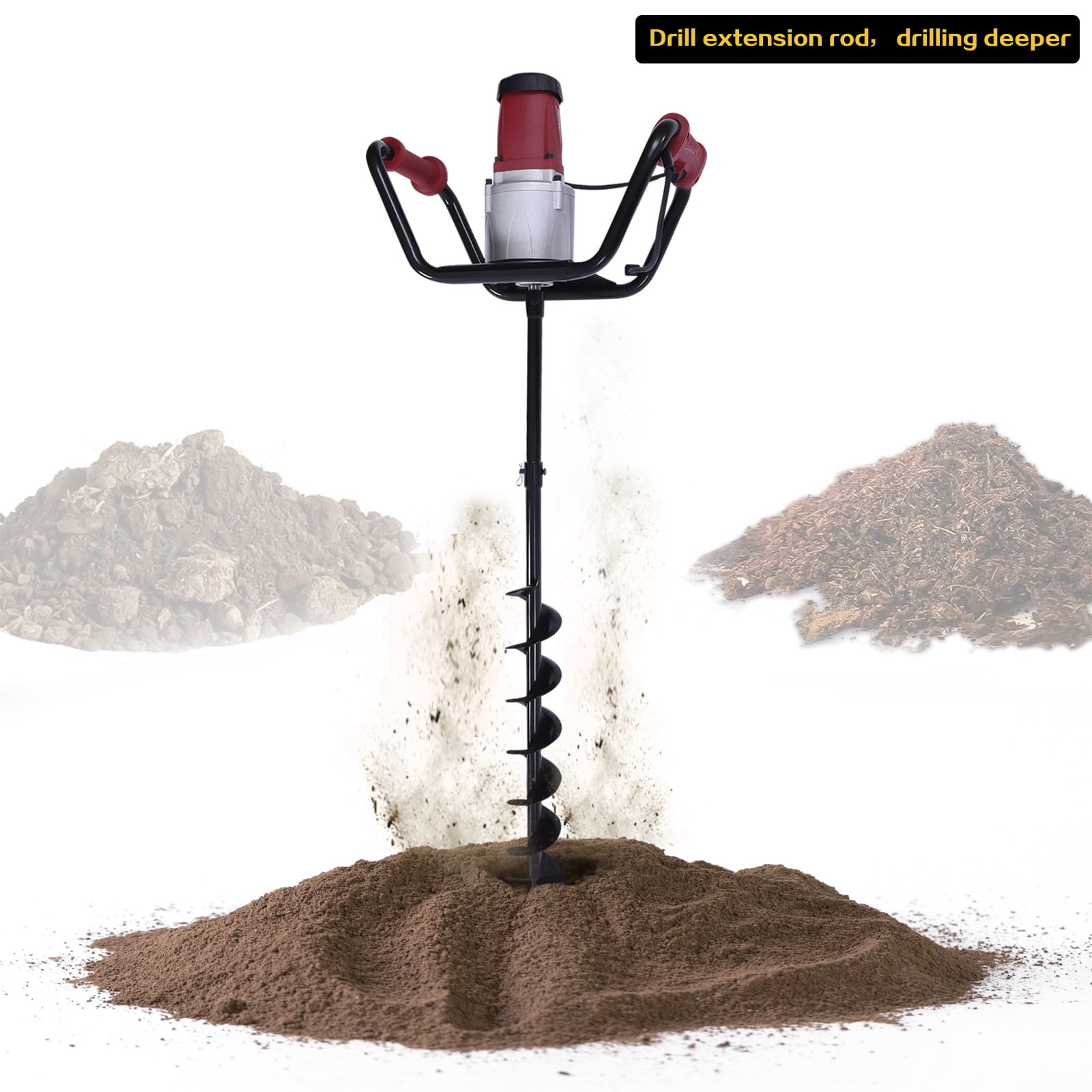 Loyalheartdy 1500W Electric Post Hole Digger Plant Fence Ground Digging ...