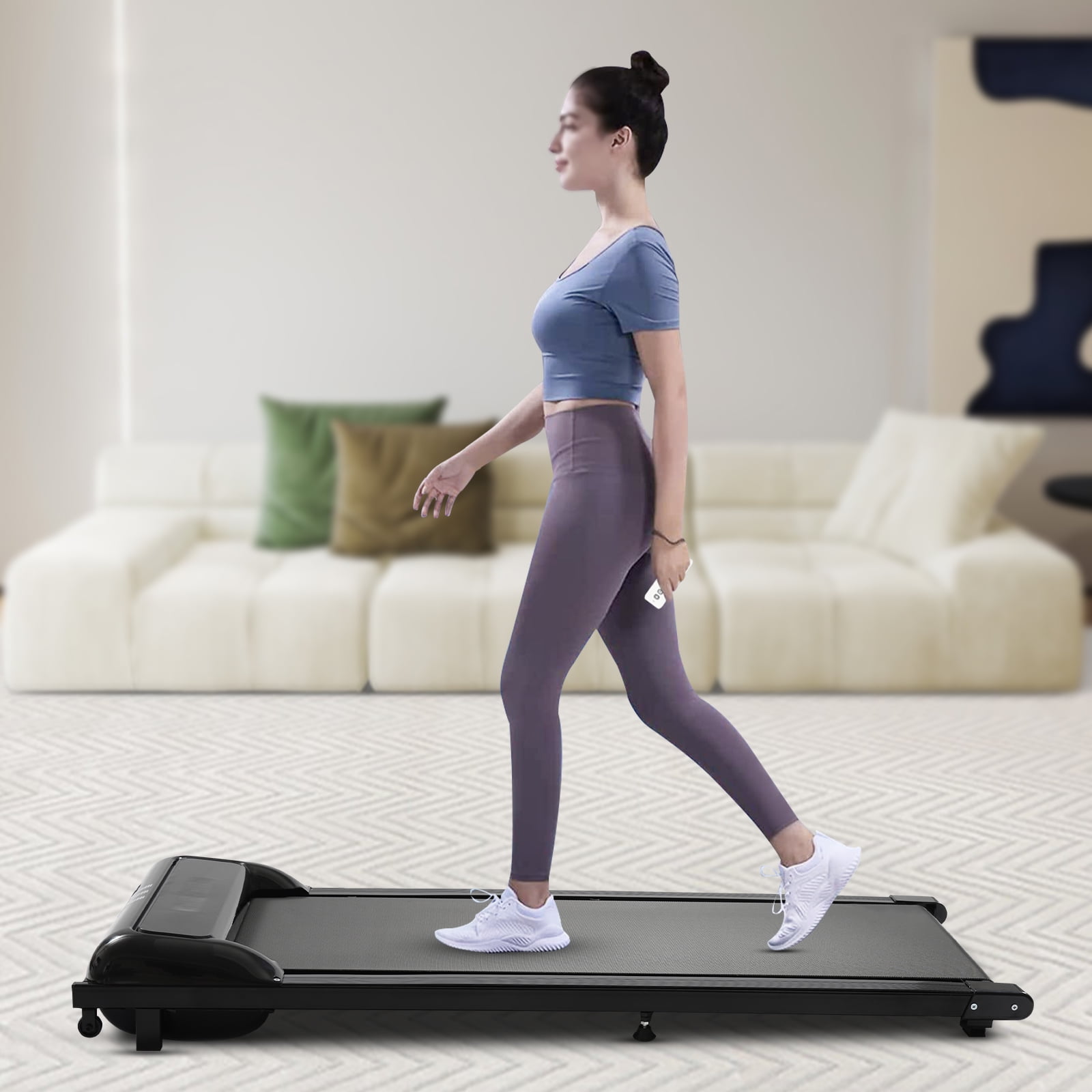 Loyalheartdy 2.25HP LED Treadmill, 2 in 1 Under Desk Electric Jogging ...