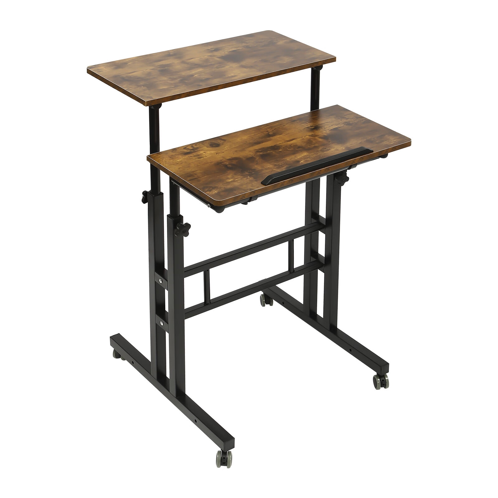 Loyalheartdy 24"Mobile Stand Up Desk Adjustable Height Small Storage ...