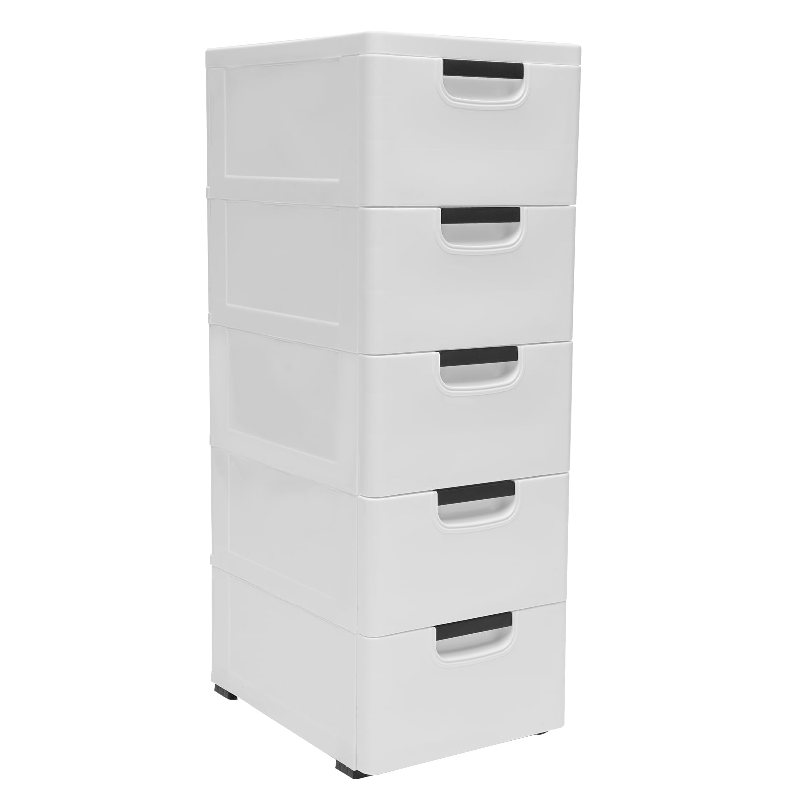 Loyalheartdy 5-Drawer Plastic Storage Cabinet, White Tower Closet on ...