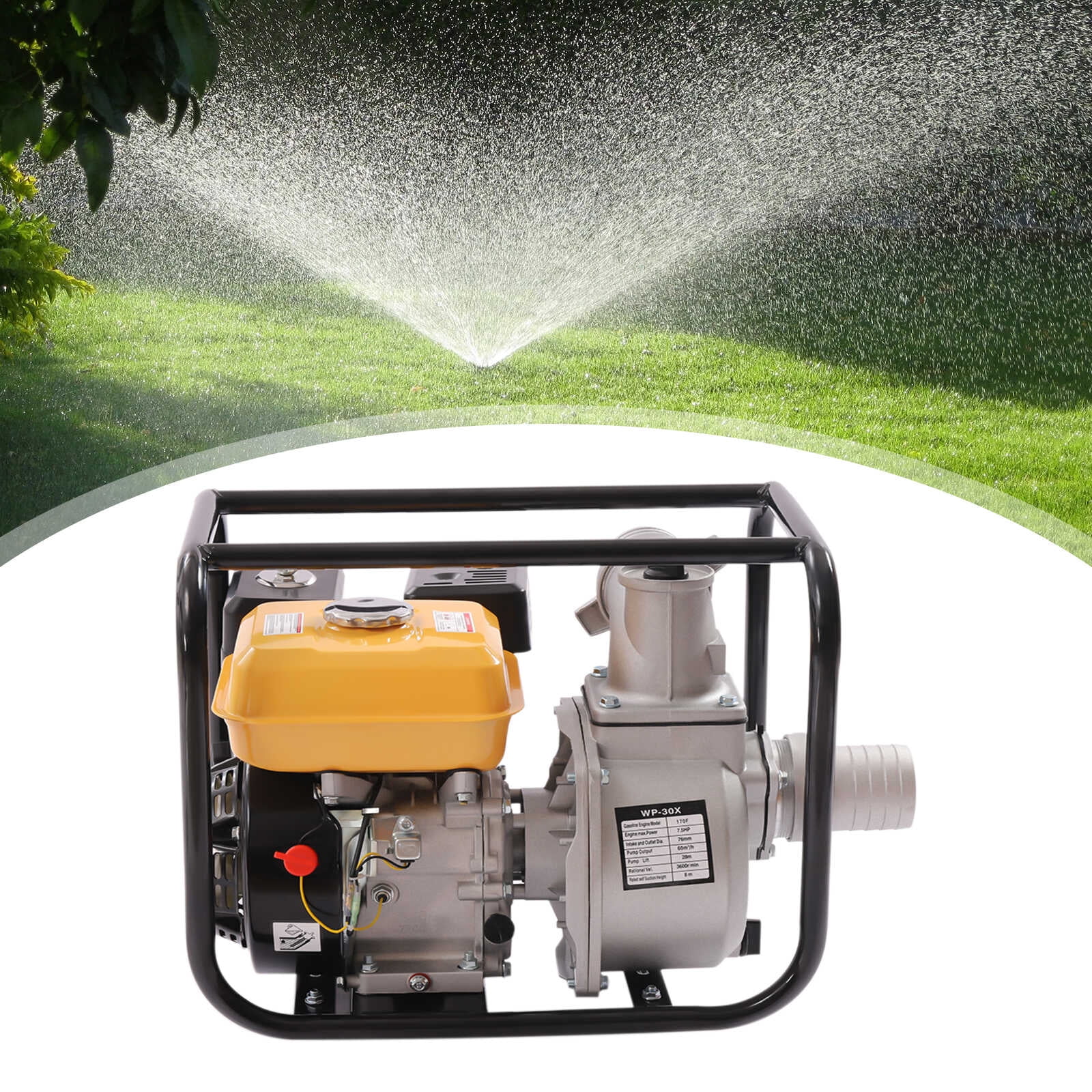 Loyalheartdy 7.5 HP Gas Powered Water Pump for High Pressure Garden ...