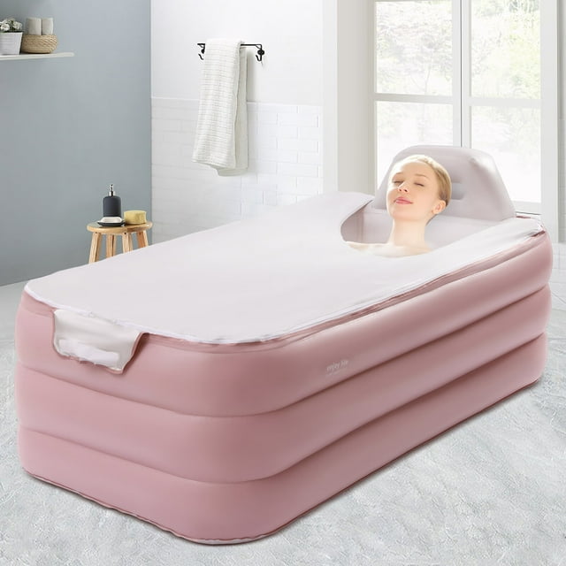 Loyalheartdy Portable Inflatable Bathtub, PVC Spa Bath Tub with Air ...