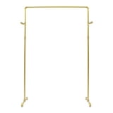 Loyalheartdy Gold Industrial Pipe Clothing Rack w/2 Side Hooks, Heavy ...