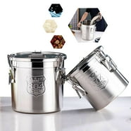 Mason Craft & More 3 Liter (101oz) Airtight Glass Clamp Jar with Lid ...