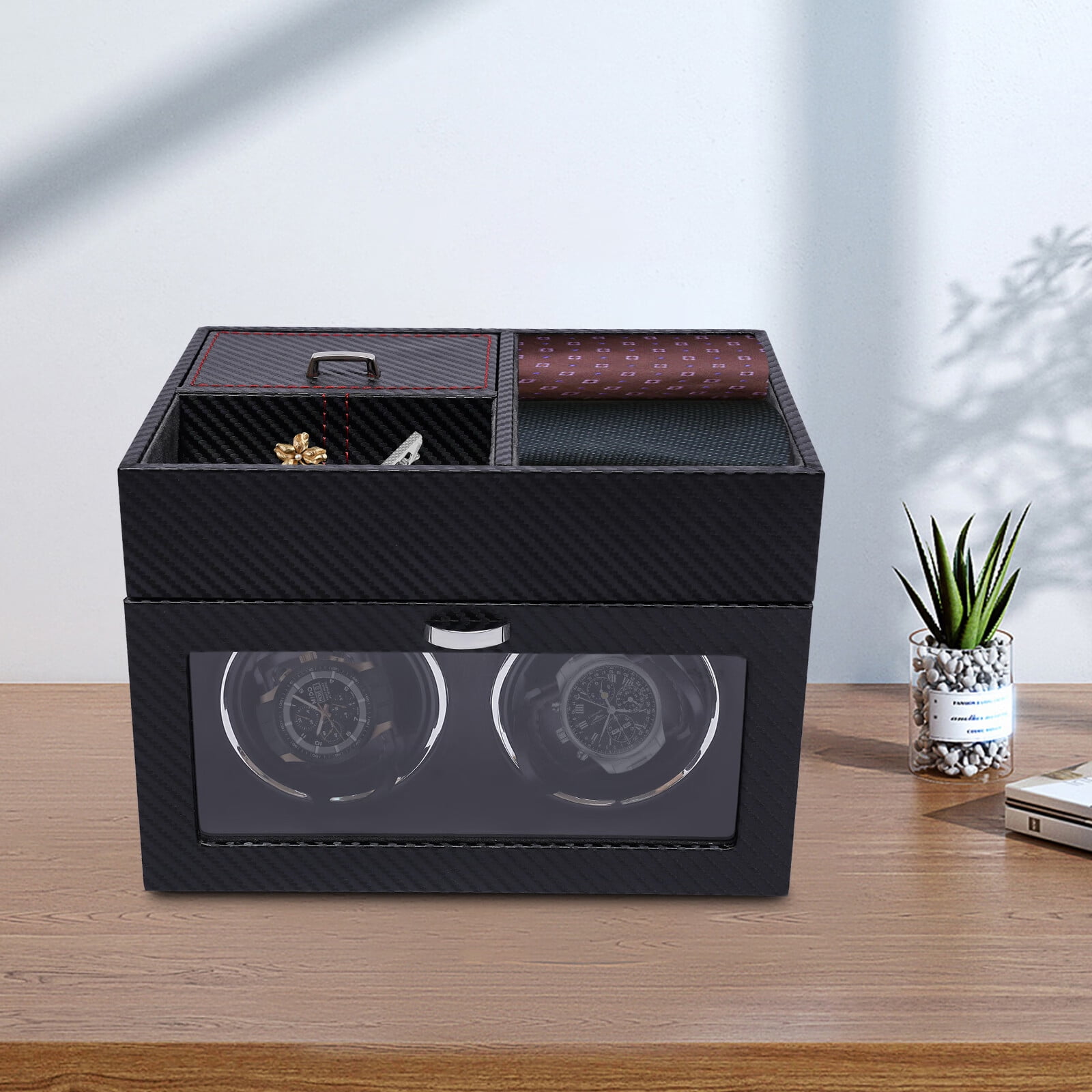 Loyalheartdy Luxury Silent Automatic Rotating Watch Winder, 2 Watches ...