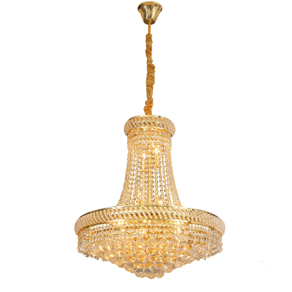 Loyalheartdy Modern Gold K9 Crystal Chandelier Classic Empire Style ...