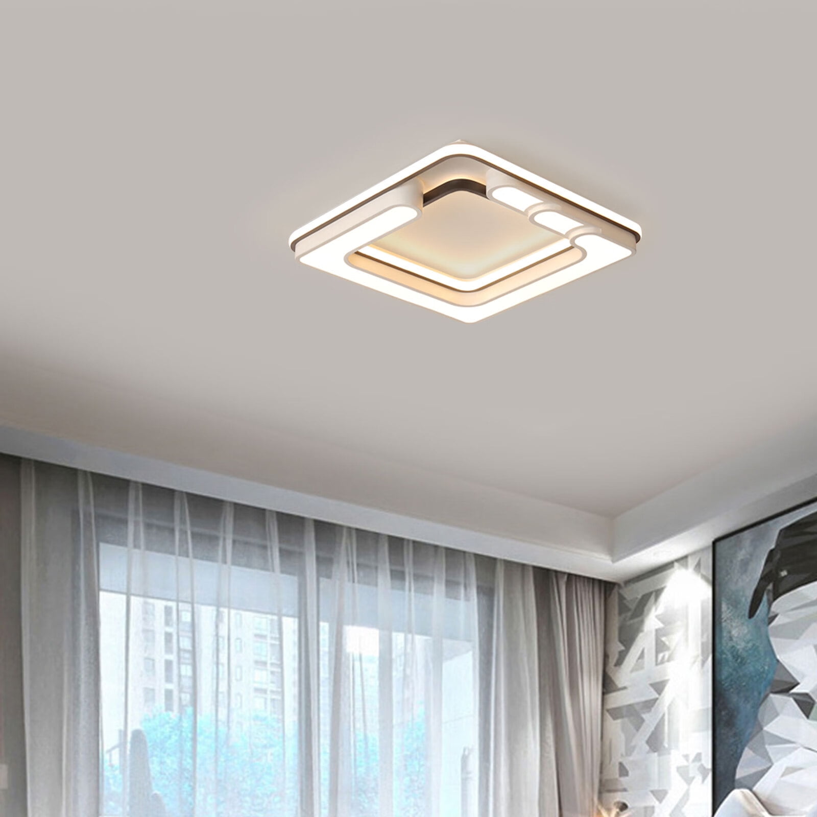 Loyalheartdy Modern Square Ceiling Light Creative Flush Mount LED ...