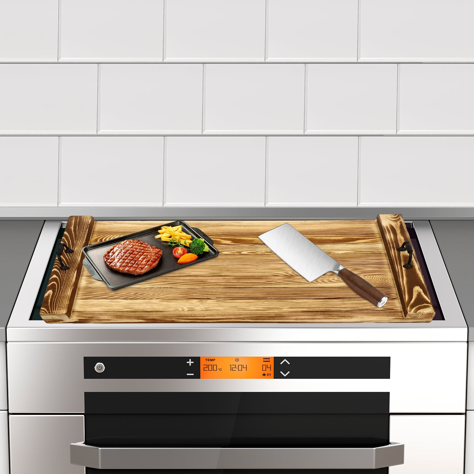 Loyalheartdy Noodle Board Wood Stove Cover Top Cover Multifunctional ...