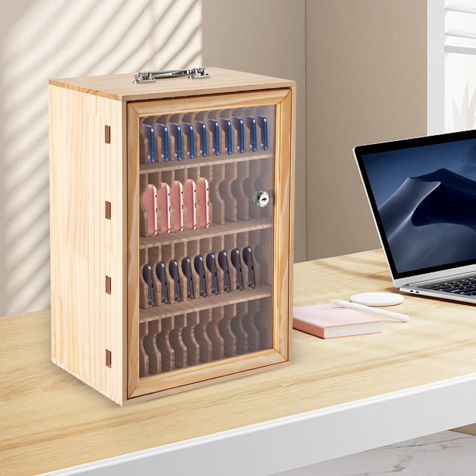 Loyalheartdy Portable Cell Phone Storage Cabinet Multi-Person Cell ...