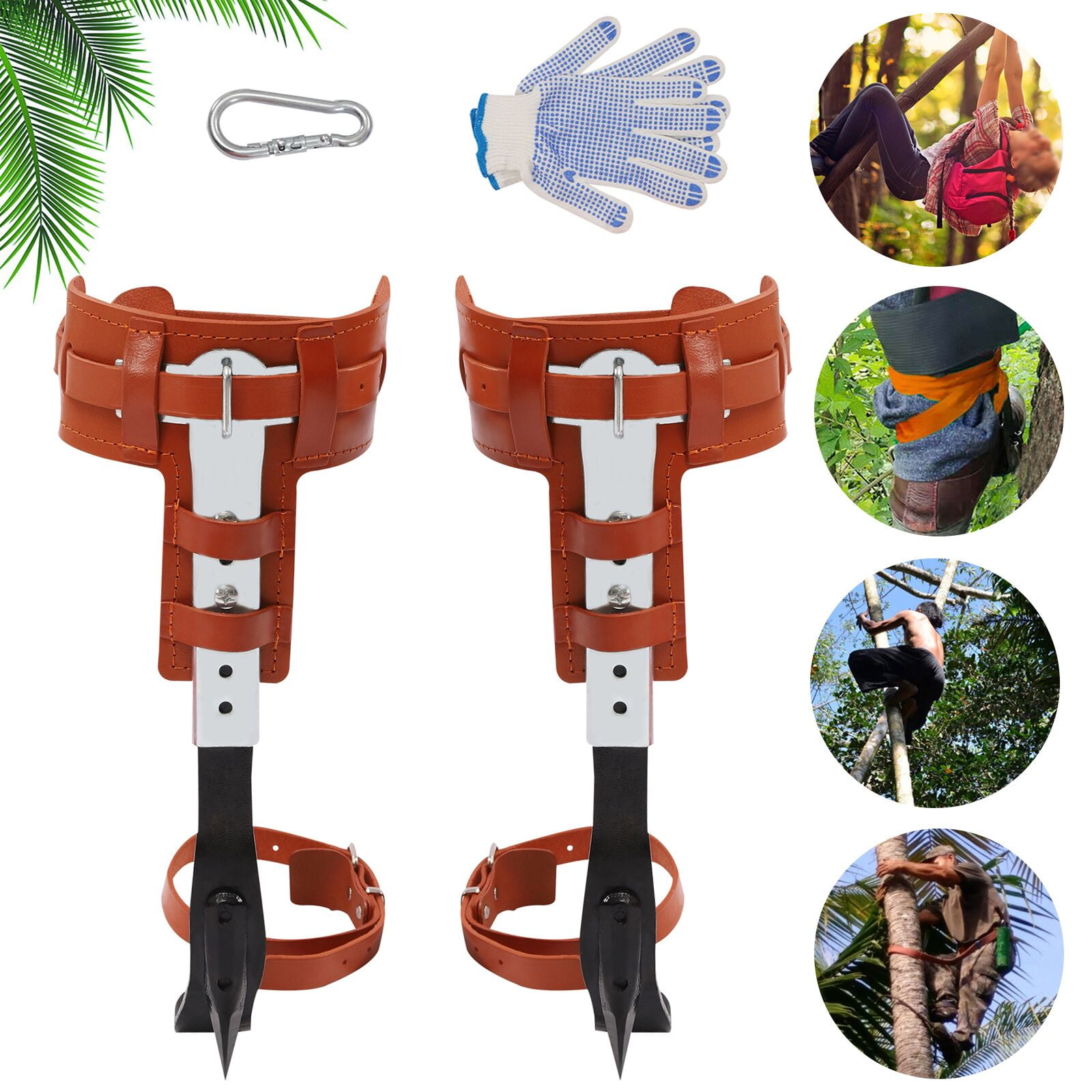 Loyalheartdy Tree Climbing Spikes with Multi-Functional Belt, Outdoor ...